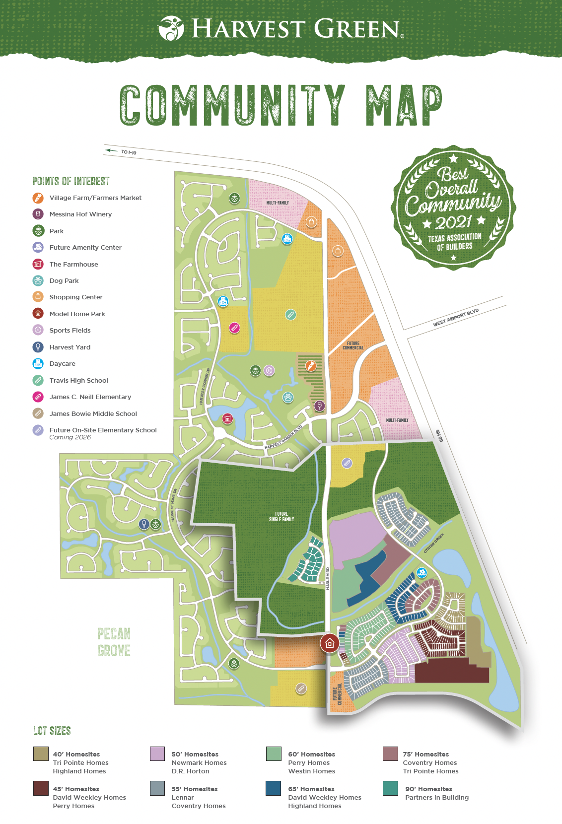 Master Plan | Harvest Green in Richmond, TX